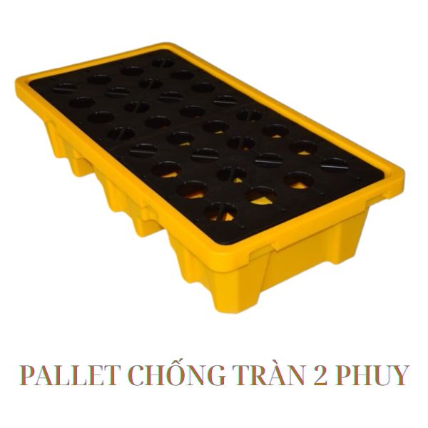 Pallet chống tràn 2 phuy
