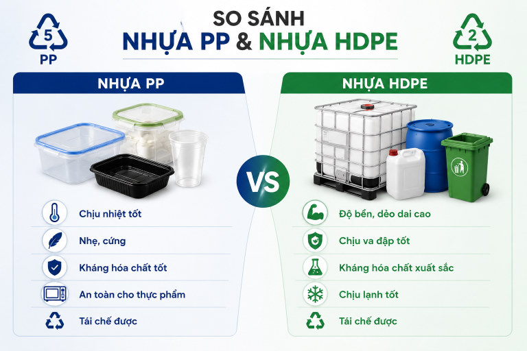 Nhựa PP Là Gì? Ưu Nhược Điểm Và So Sánh Nhựa PP Với HDPE